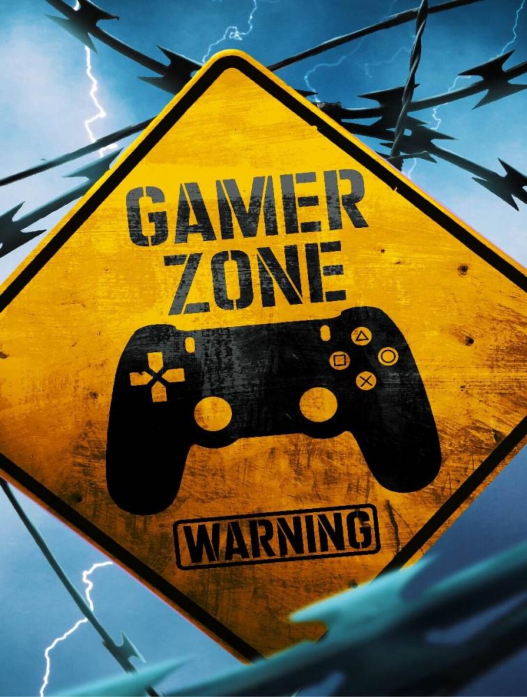 Gamer Zone Decorative Plate for Gamer Gaming in Aluminum 15x20 Cm - Etsy