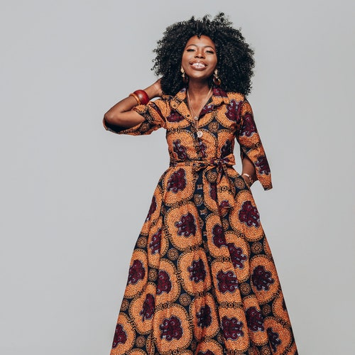 Ankara Maxi Dress African Print Maxi Dress Long African Etsy Uk