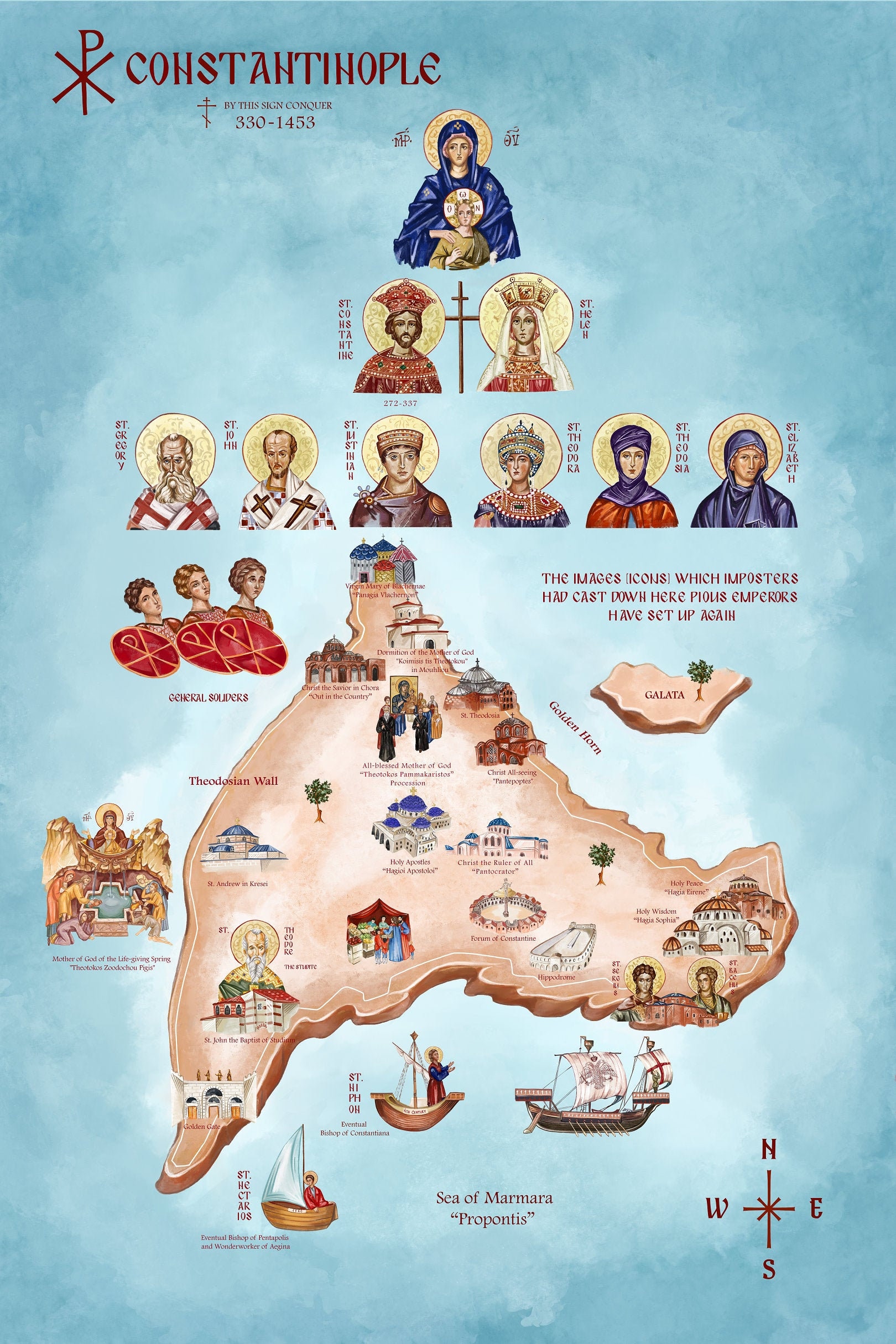 Map Of Constantinople And Countries Around It