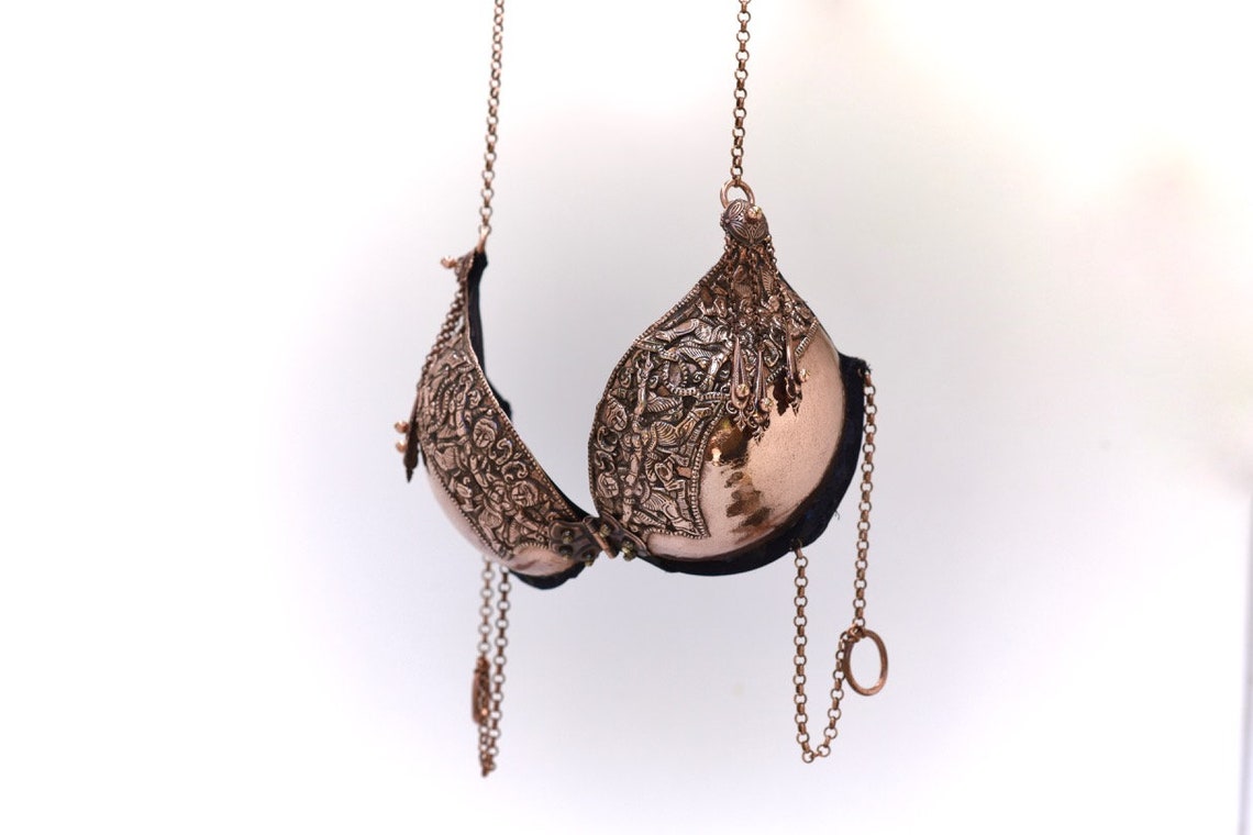 CUSTOM Copper Metal Bra - Etsy