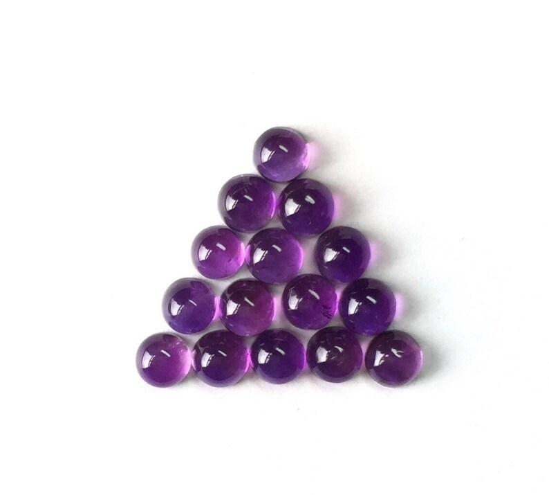 20 pieces 4mm AAA Amethyst Smooth Round Cabochon Cab AAA 4mm | Etsy