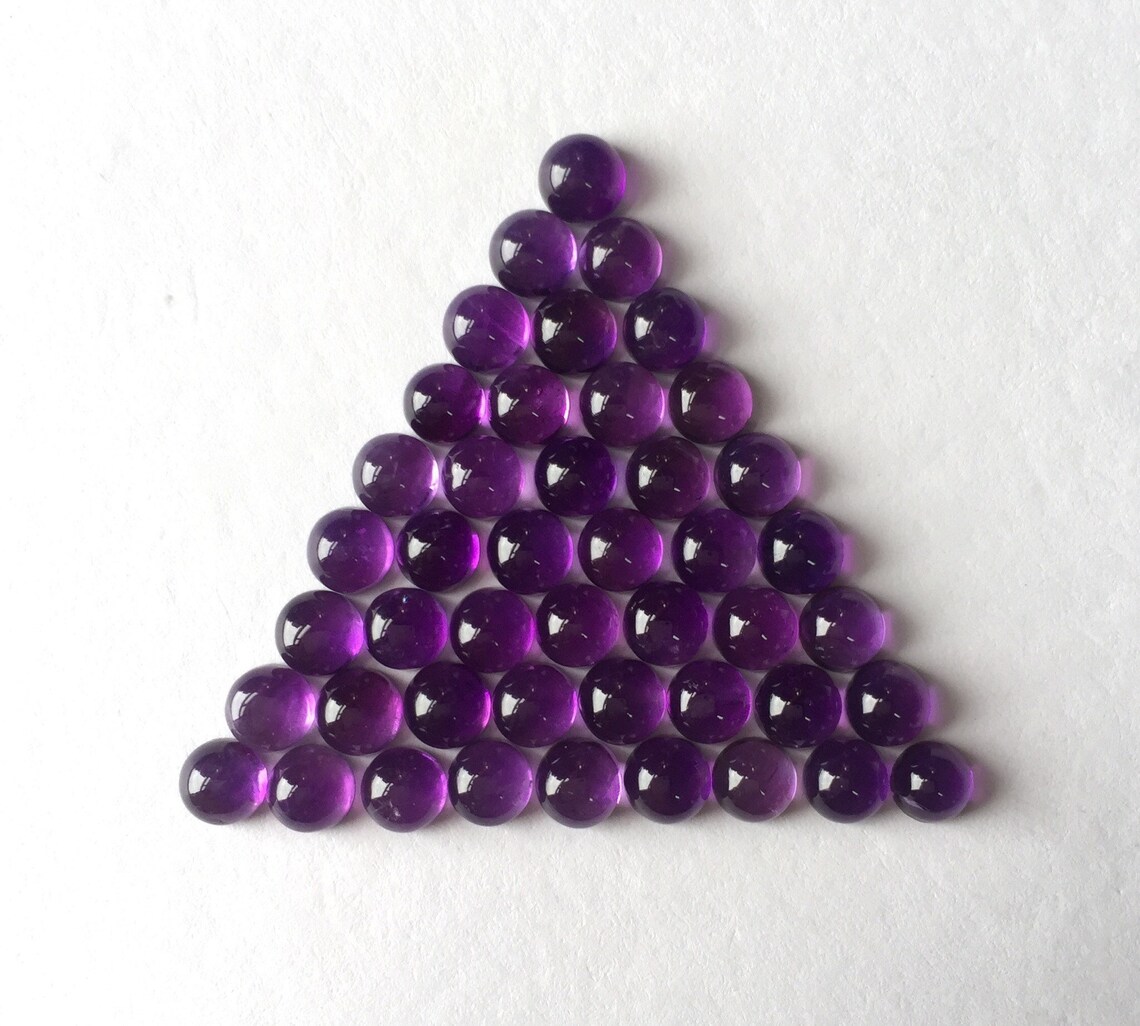 20 pieces 4mm AAA Amethyst Smooth Round Cabochon Cab AAA 4mm | Etsy