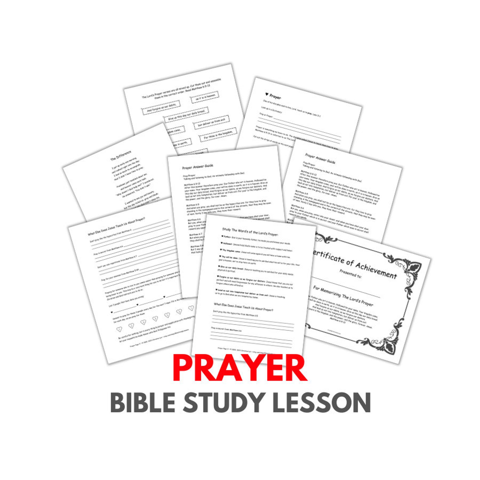 Prayer Bible Study Lesson Kids Teens - Etsy