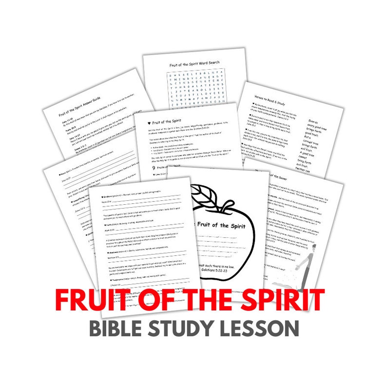 Fruit of the Spirit Bible Study Lesson Kids Teens - Etsy