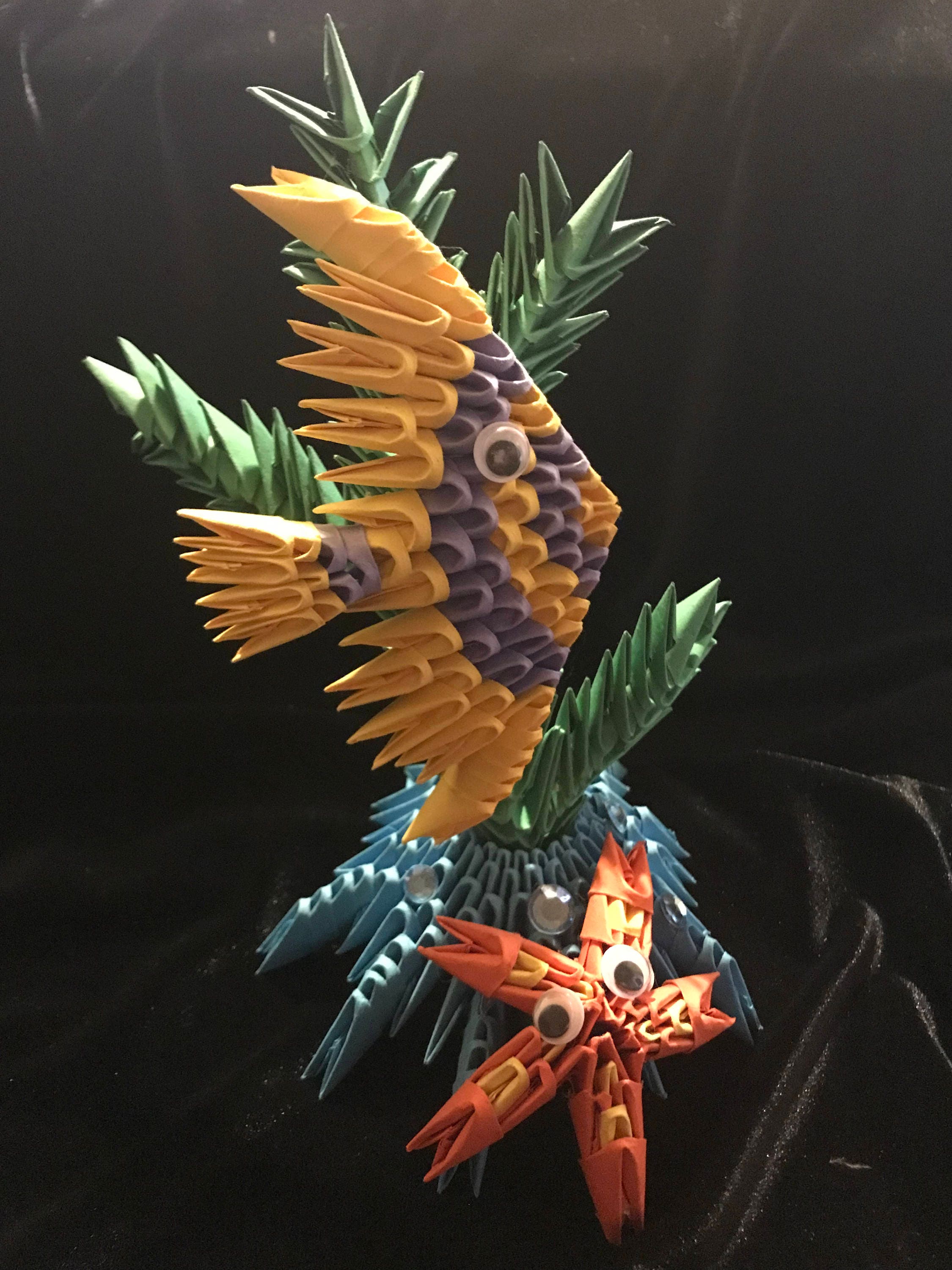 3D Origami Fish and Star Fish - Etsy