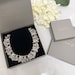 Graphite Grey Necklace & Earring Set || Embellished Statement Necklace ...