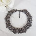 Graphite Grey Necklace & Earring Set || Embellished Statement Necklace ...