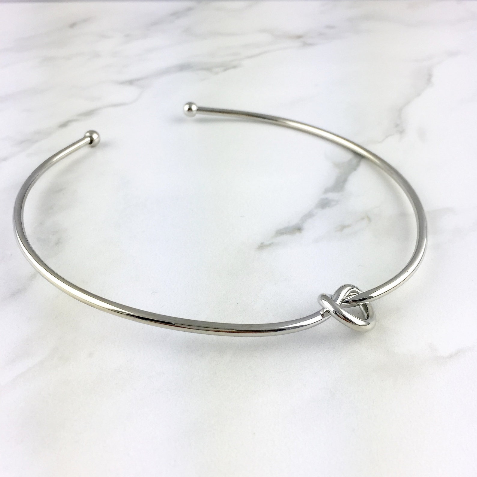 Knot Choker Torque Necklace || Women's 18k Gold Necklace and Silver ...