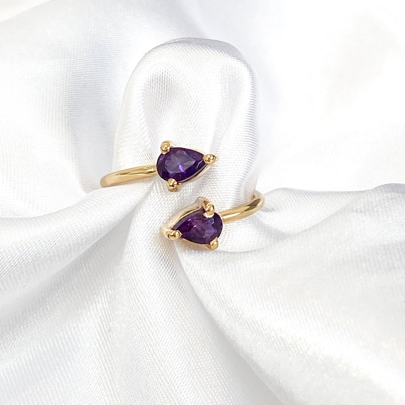 Purple Gold Ring - Etsy
