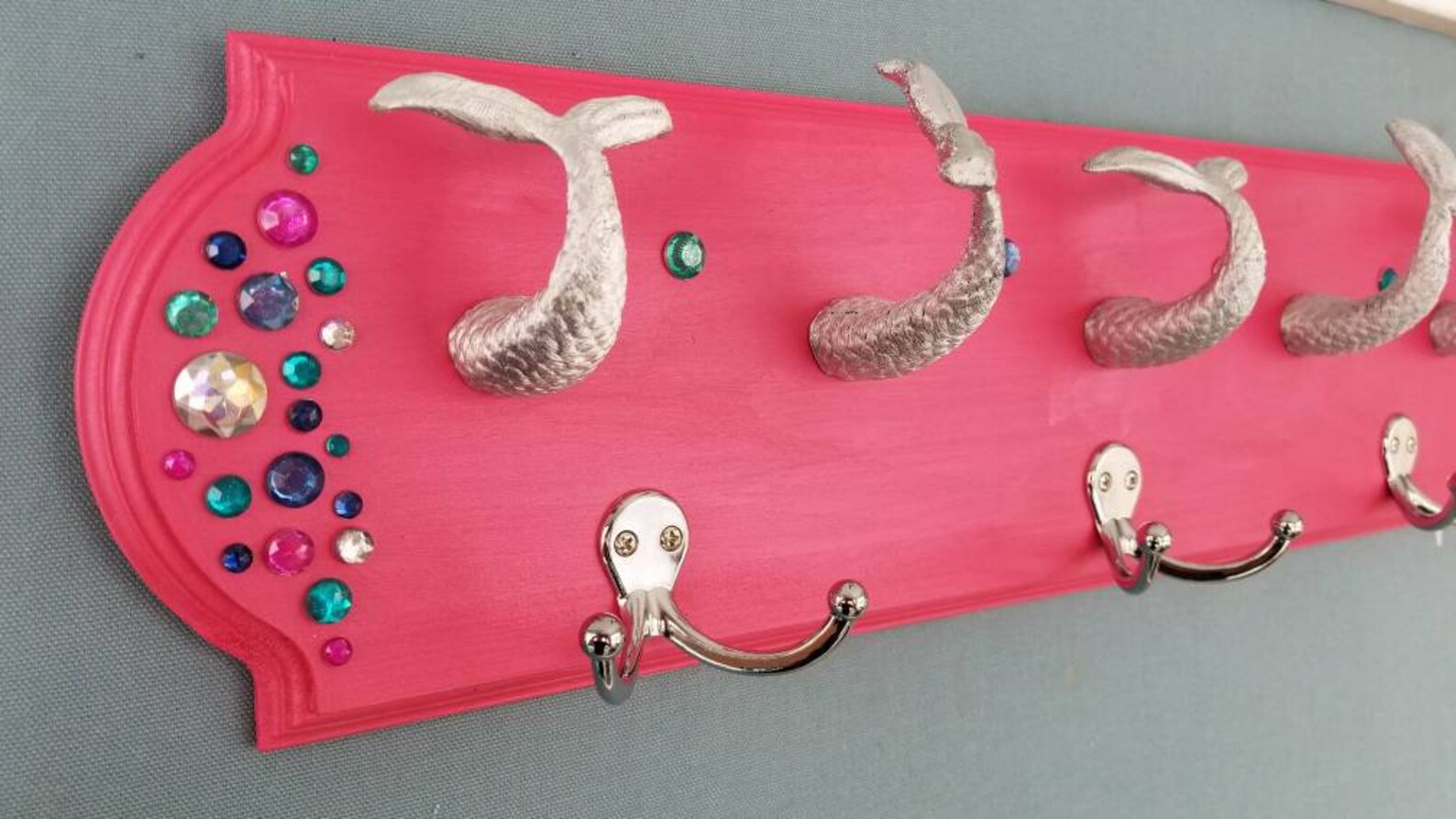 Mermaid Tail Wall Hangar Coat Hook Bathroom Hook Kids - Etsy