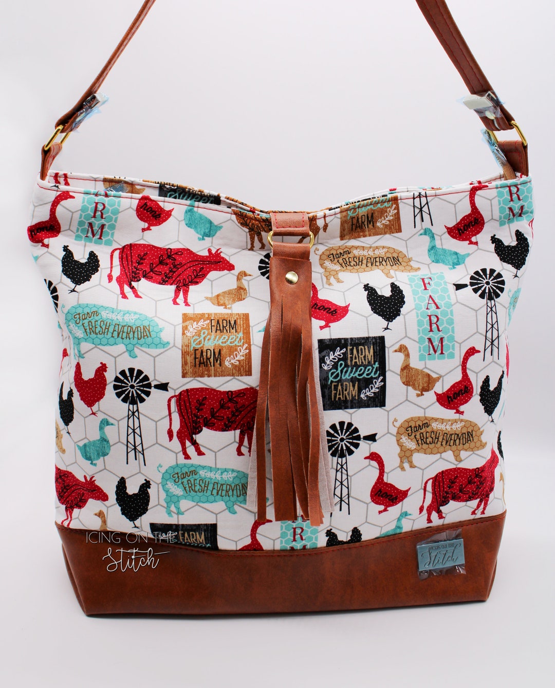 Farm Life Shoulder Bag / Slouchy Bag / Large Handbag / Farm Girl Gifts ...