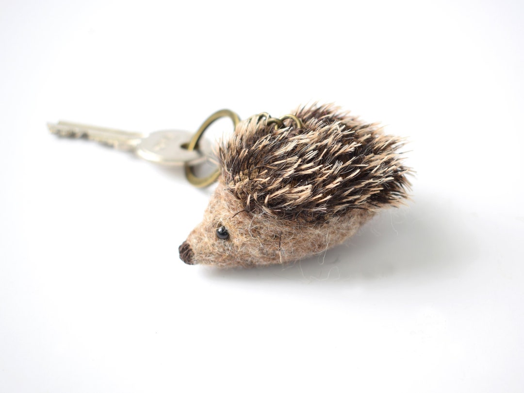 Needle Felted Hedgehog, Wool Keyring, Nature Gift, Woodland Animals - Etsy