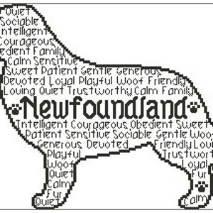 Newfoundland in Words Cross Stitch Chart - Etsy