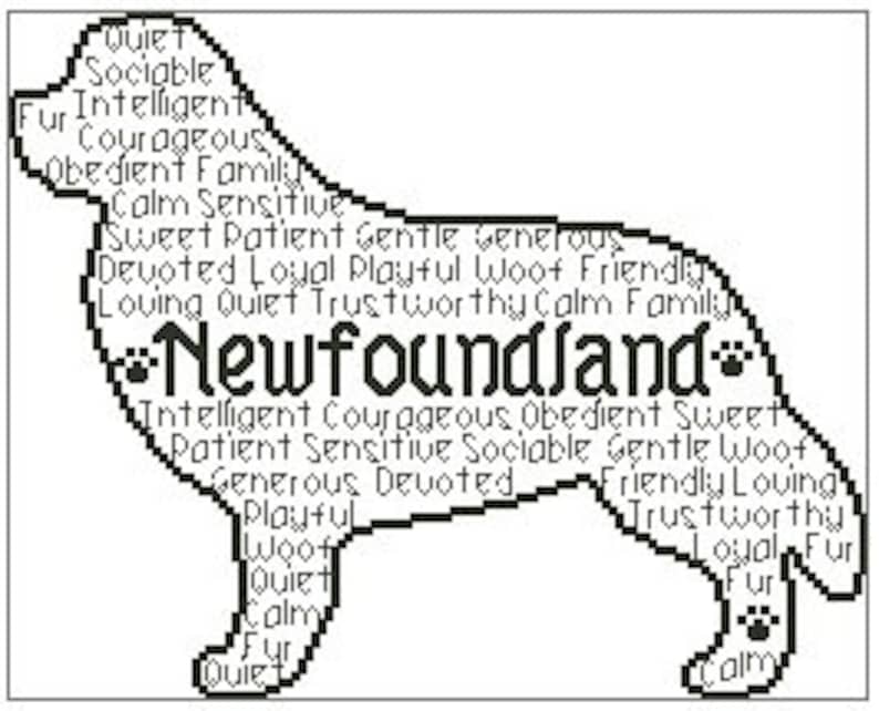 Newfoundland in Words Cross Stitch Chart - Etsy