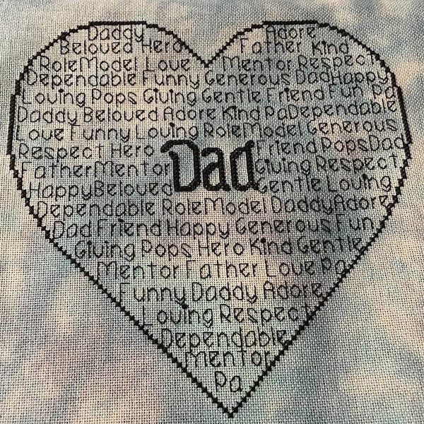 Stitch Chart for Dad - Etsy
