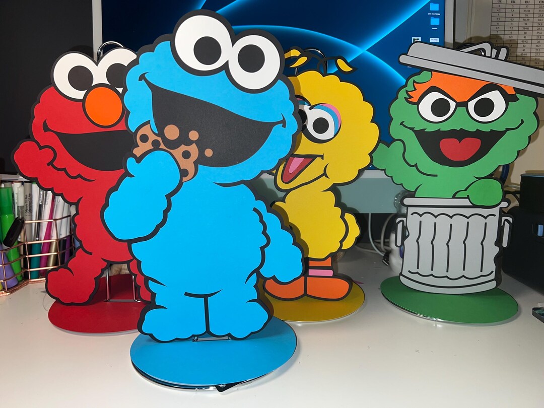 8pk Sesame Muppet Centerpieces | Cute | Table Decor | Party Decor ...