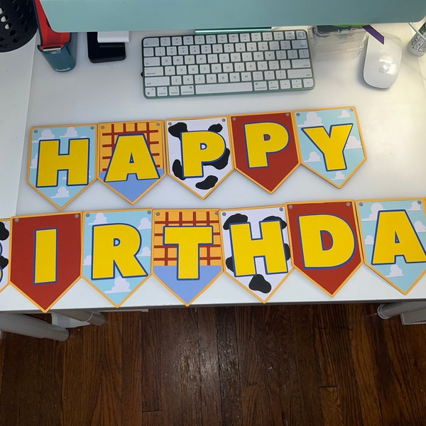 Toy Story Happy Birthday Banner - Etsy