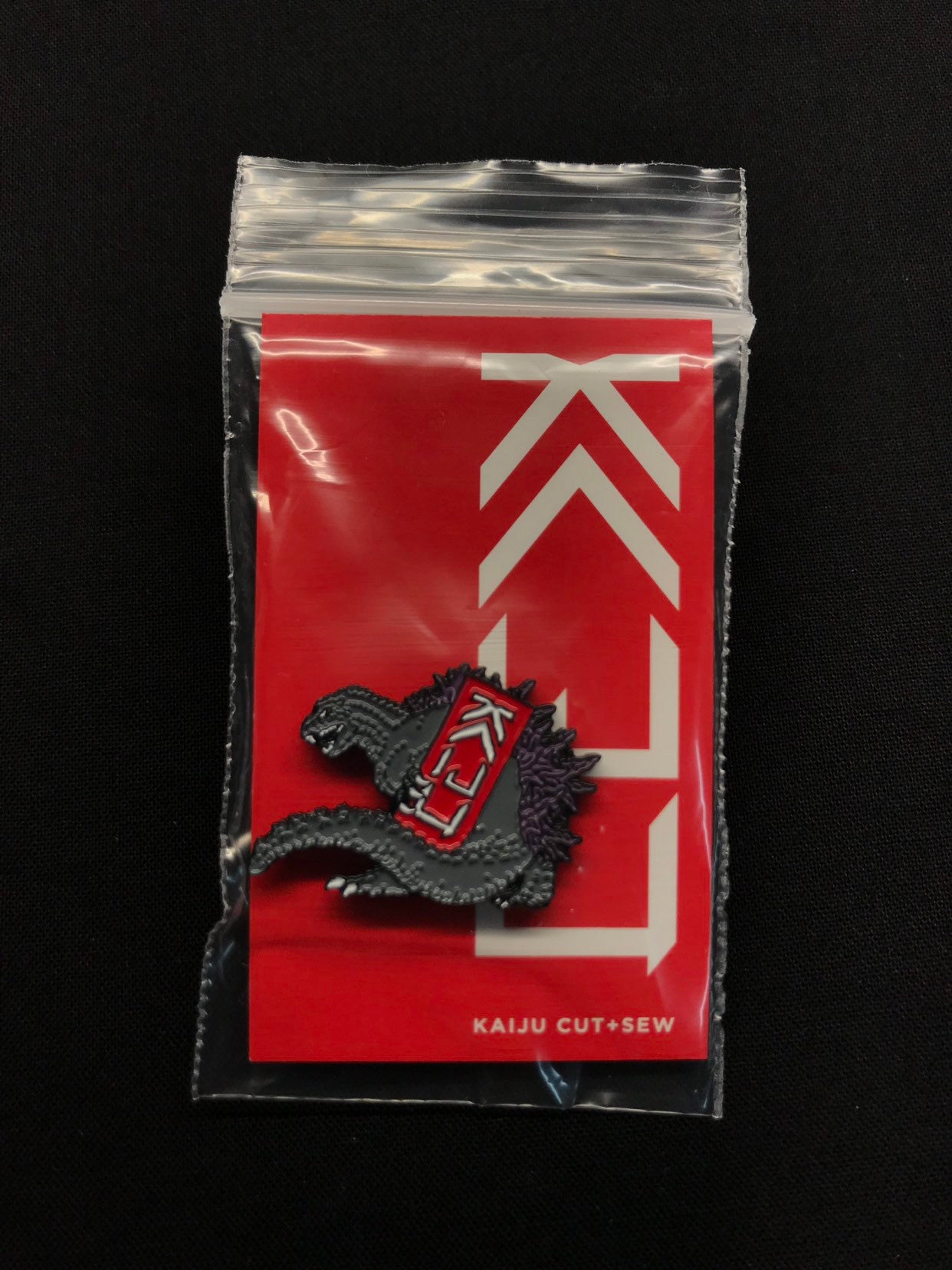 Kaiju Cut and Sew Godzilla Crouching Enamel Pin - Etsy