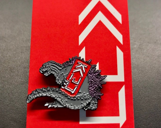 Kaiju Cut and Sew Godzilla Crouching Enamel Pin - Etsy