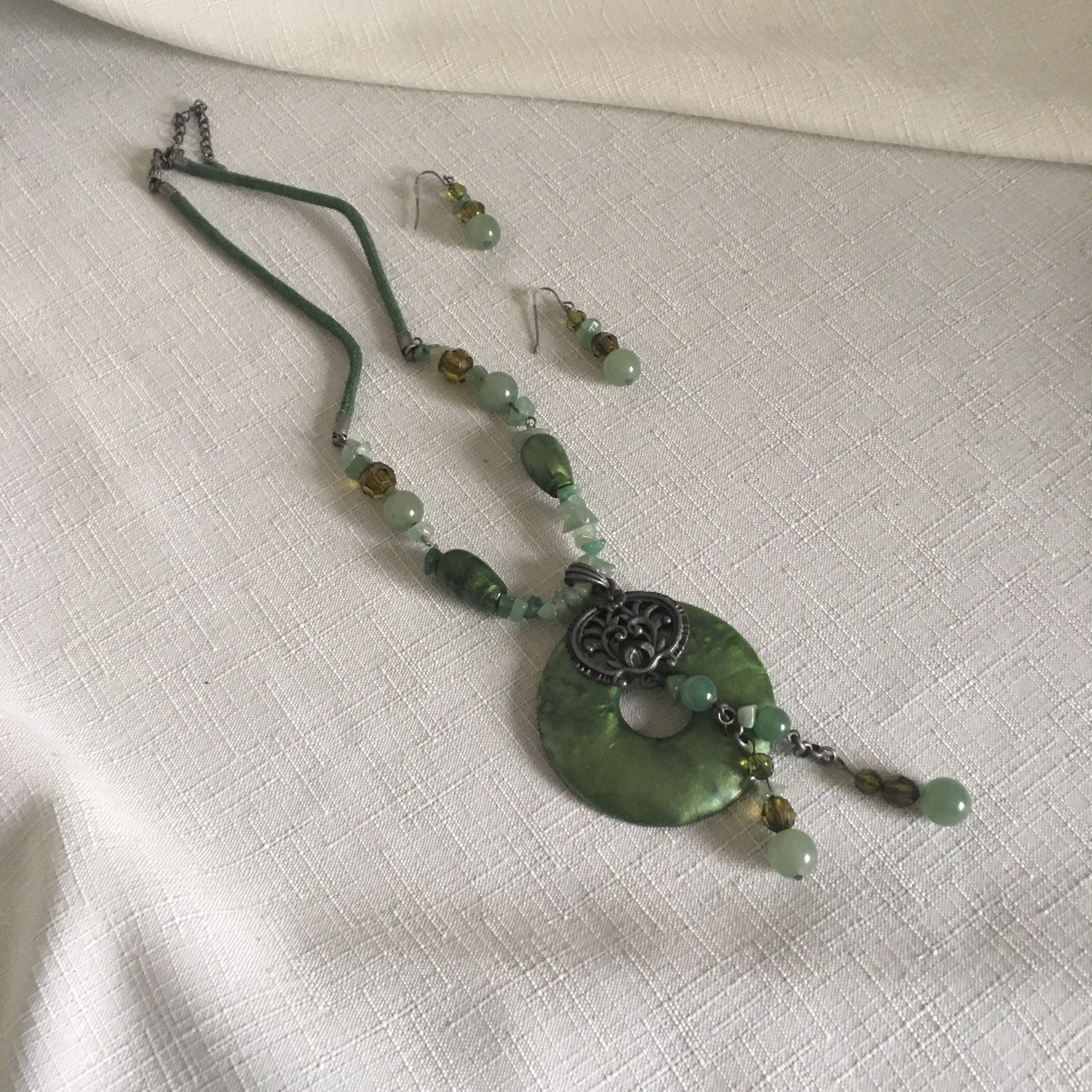 Vintage Bijoux Terner 2 Piece Set Boho Necklace Pierced Earrings on ...