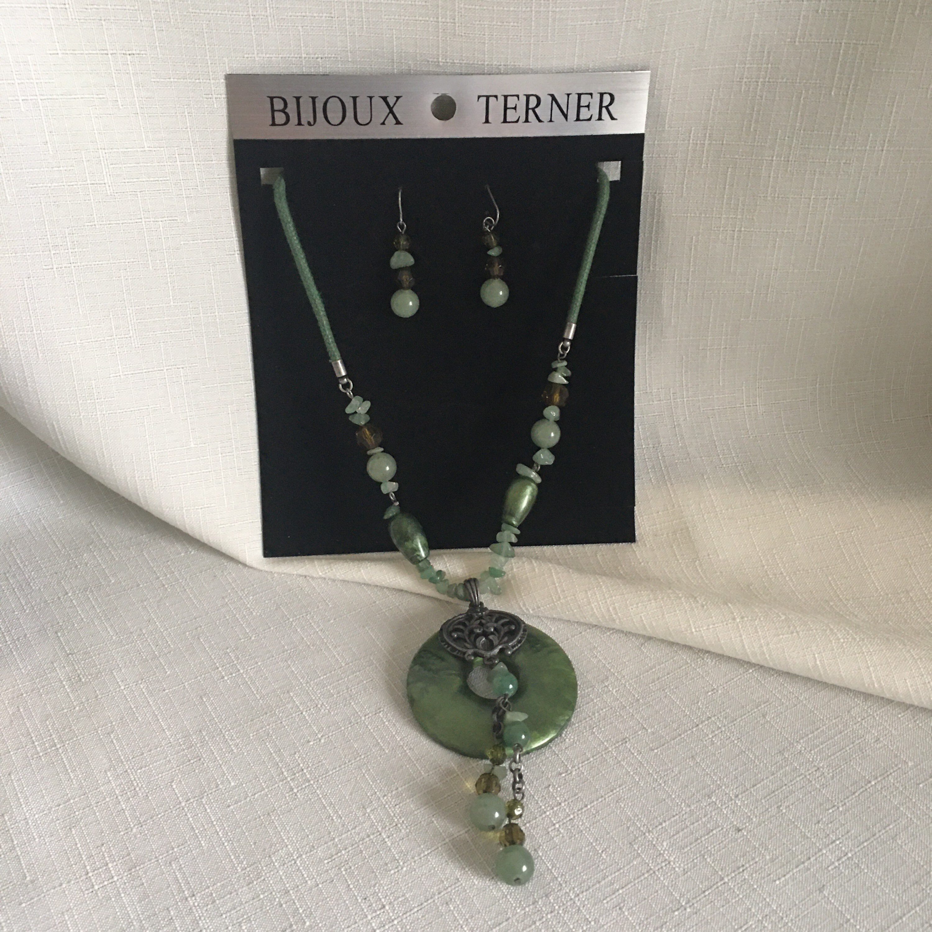 Vintage Bijoux Terner 2 Piece Set Boho Necklace Pierced Earrings on ...