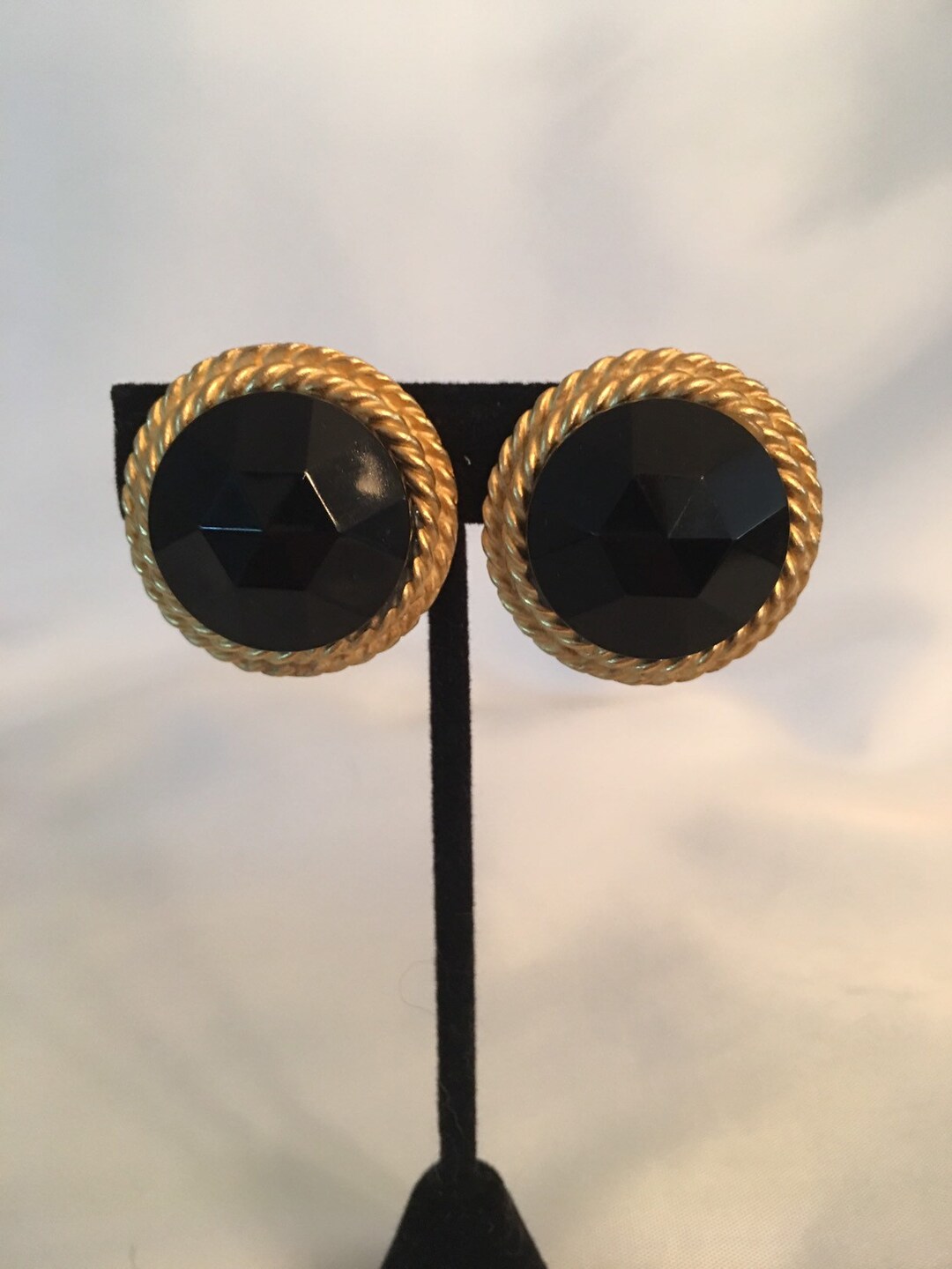 Vintage blair Delmonico Artisan Better Fashion Statement Black Glass ...