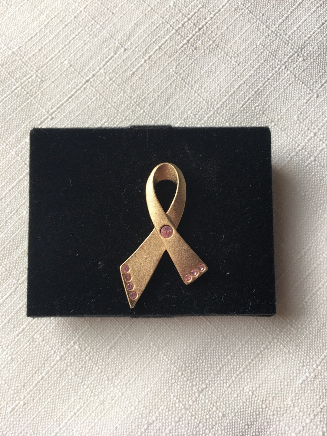Vintage Avon Goldton Pink Ribbon Brooch/pin Breast Cancer - Etsy
