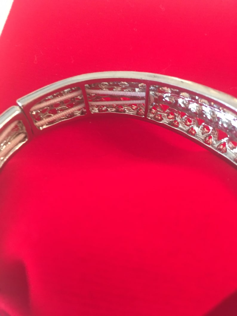 Vintage LC Filigree Diamond Cut Stretch Bangle Bracelet Jewelry - Etsy