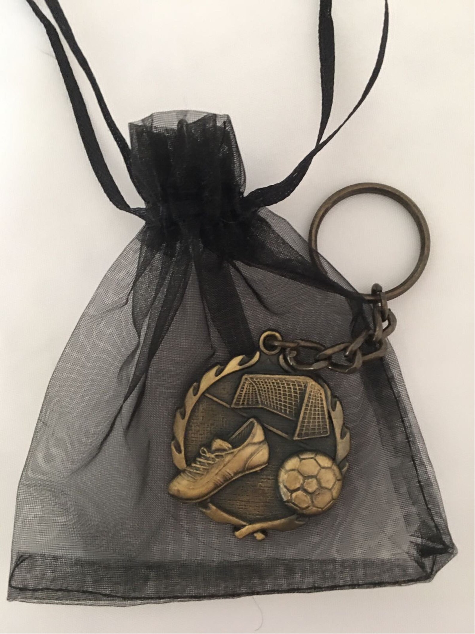 PDU Signed Brass Key Ring Award Key Fob Key Chain With Engraved Soccer ...