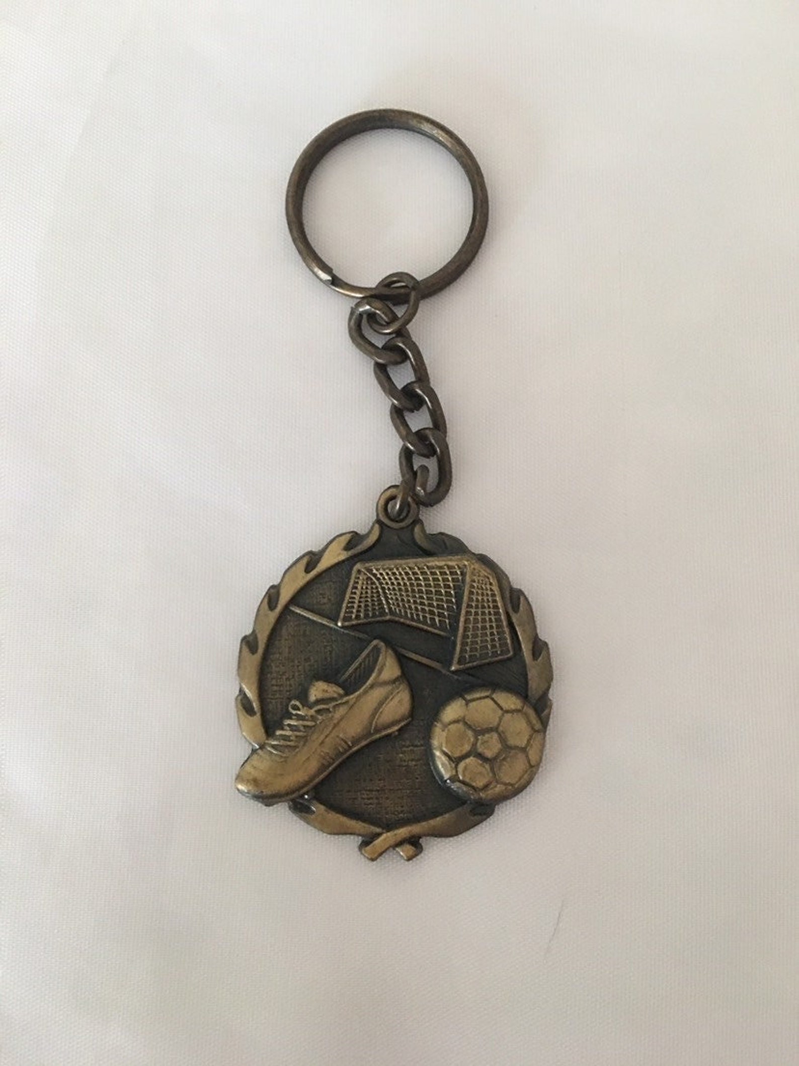 PDU Signed Brass Key Ring Award Key Fob Key Chain With Engraved Soccer ...