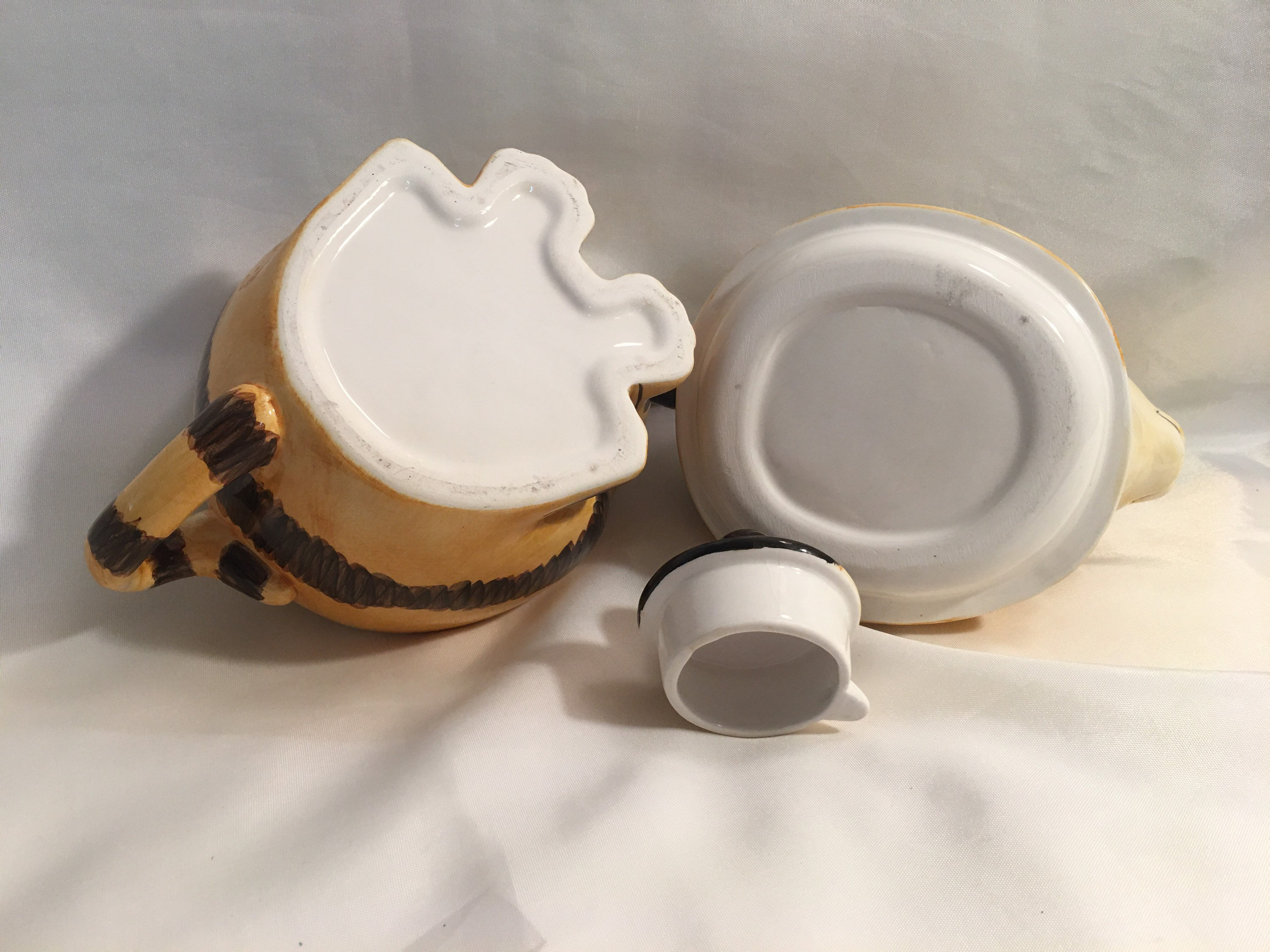 Orange Tabby Cat Tiger Tea Pot Pitcher 3 Piece Stacking Lipped Lid - Etsy