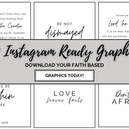 Instagram Bible Verse Graphics 58 Bible Verses for Social - Etsy