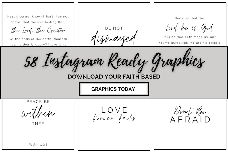Instagram Bible Verse Graphics 58 Bible Verses for Social - Etsy