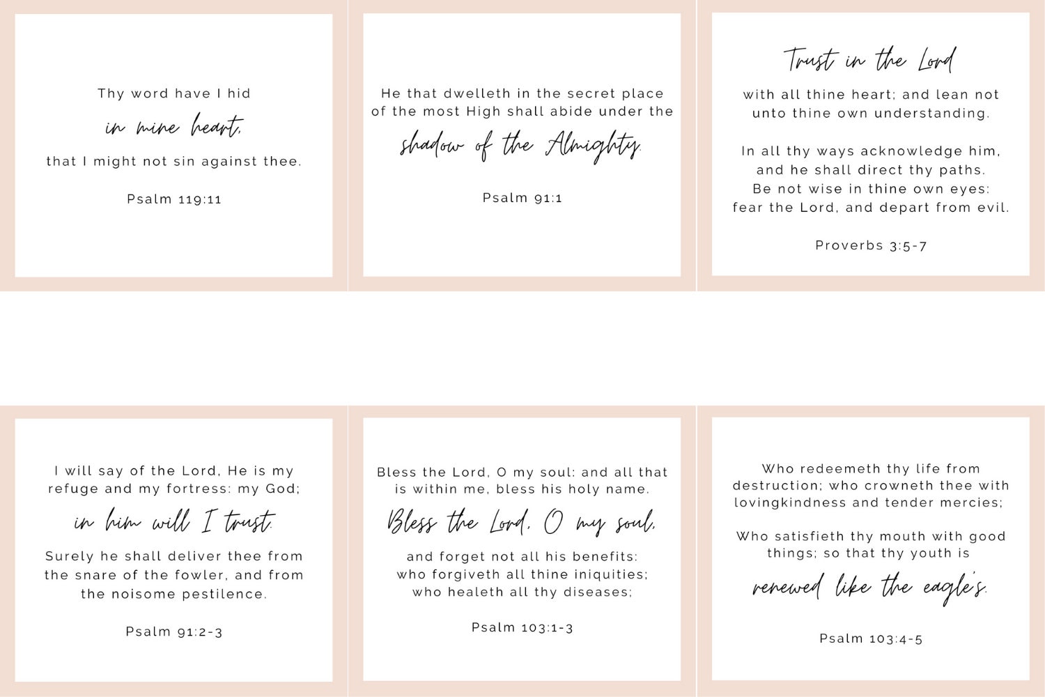 45 Instant Download Scripture Cards | Ready to Print Bible Verses ...