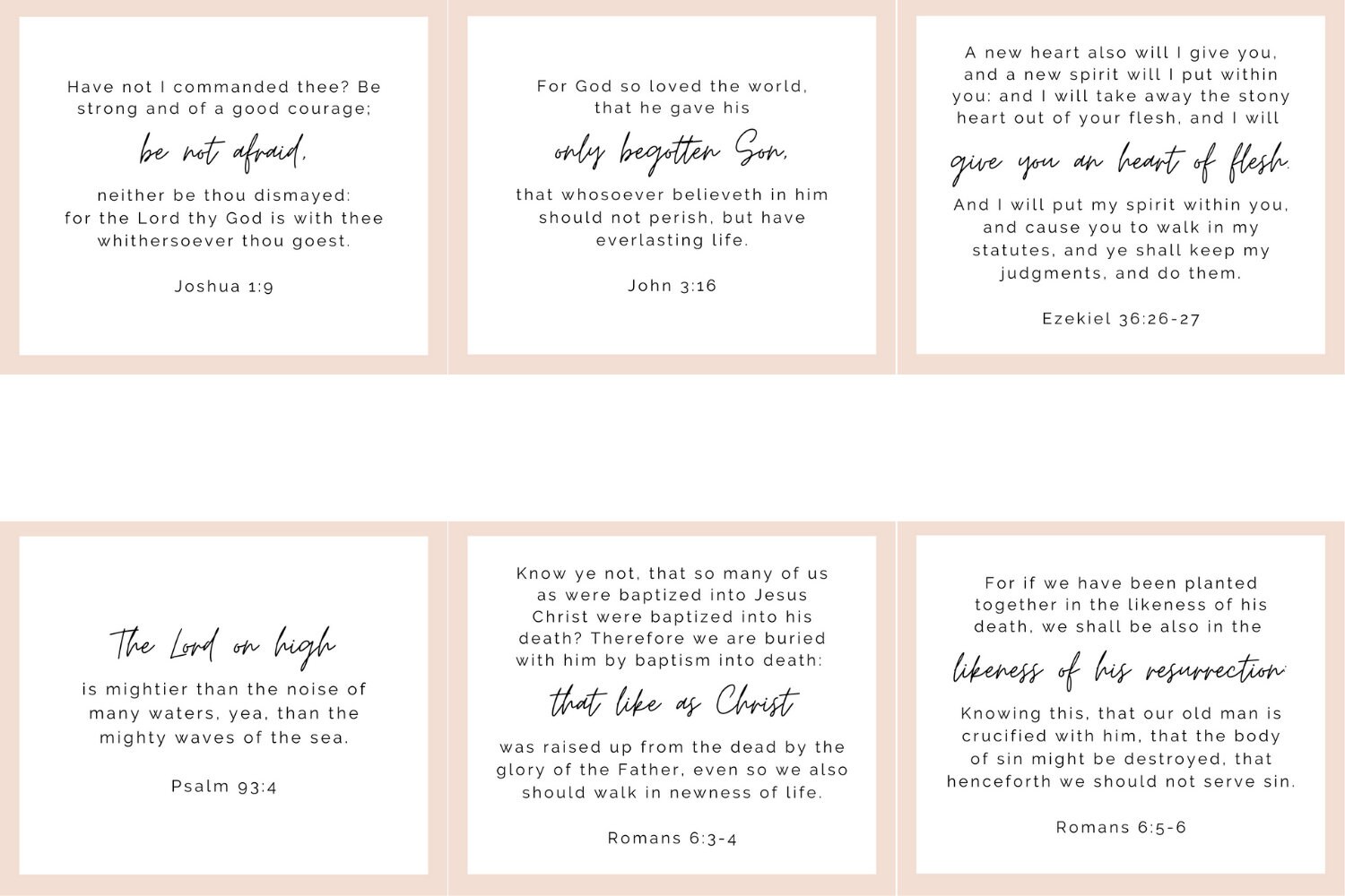 45 Instant Download Scripture Cards | Ready to Print Bible Verses ...