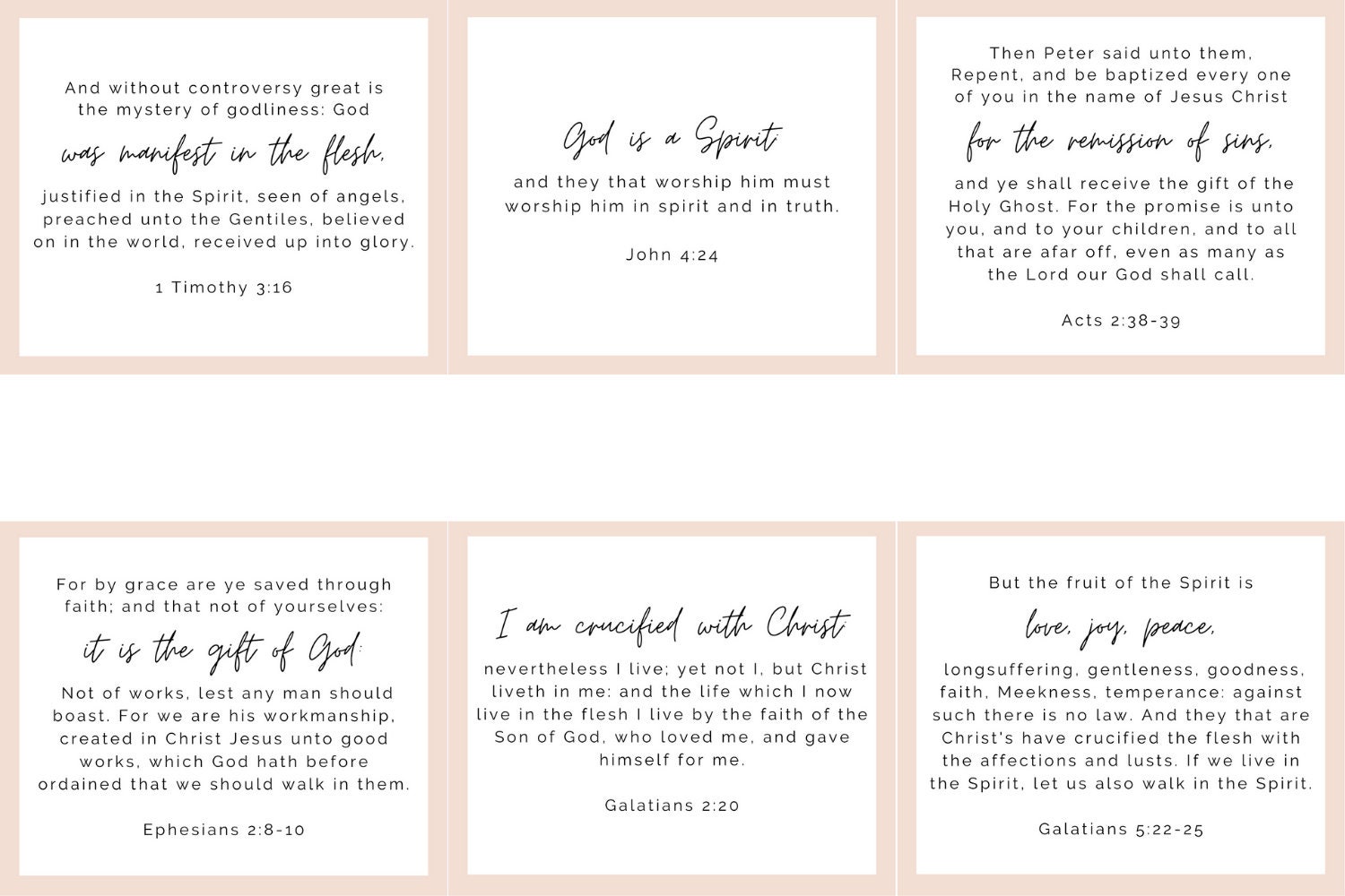 45 Instant Download Scripture Cards | Ready to Print Bible Verses ...