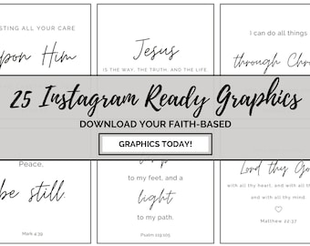 Instagram Bible Verse Graphics Social Media Ready Quotes - Etsy