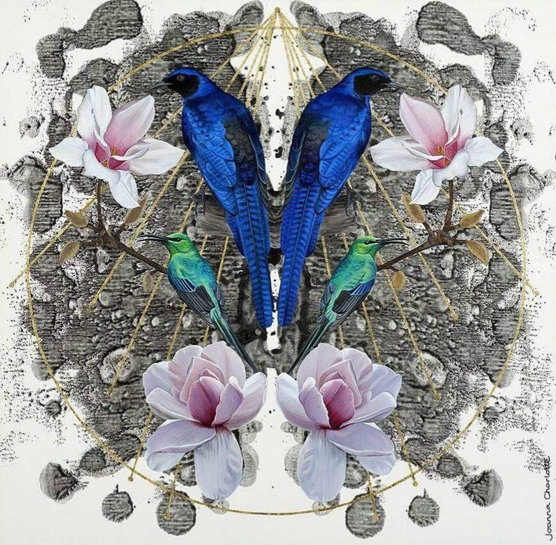 Ink Blot II Signed Giclee Print. Artwork Symmetry Design - Etsy