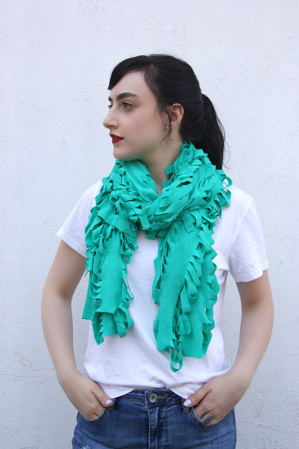 Turquoise Infinity Scarf - Etsy