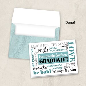 Printable Graduation Card Instant Download Congratulations Graduate 5 ...