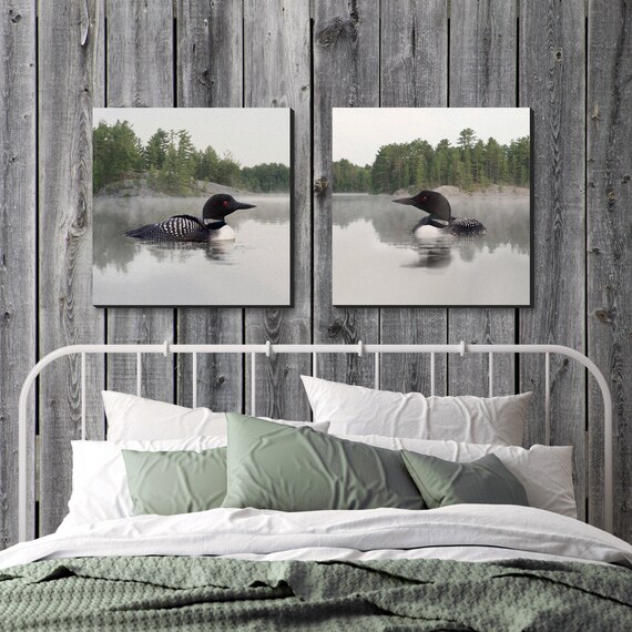 Set of 2 Loon Canvas Prints From Original Artwork Ready to | Etsy