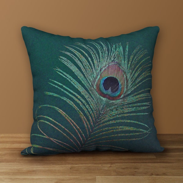 Peacock Pillow - Etsy