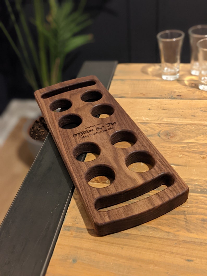 Bespoke Shot Glass Serving Board - Personalised Serving Board - Shot ...