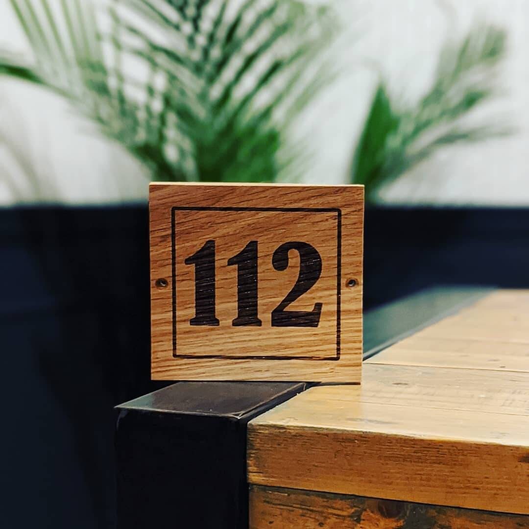 Bespoke Solid Oak House Number Sign Plaque - Etsy