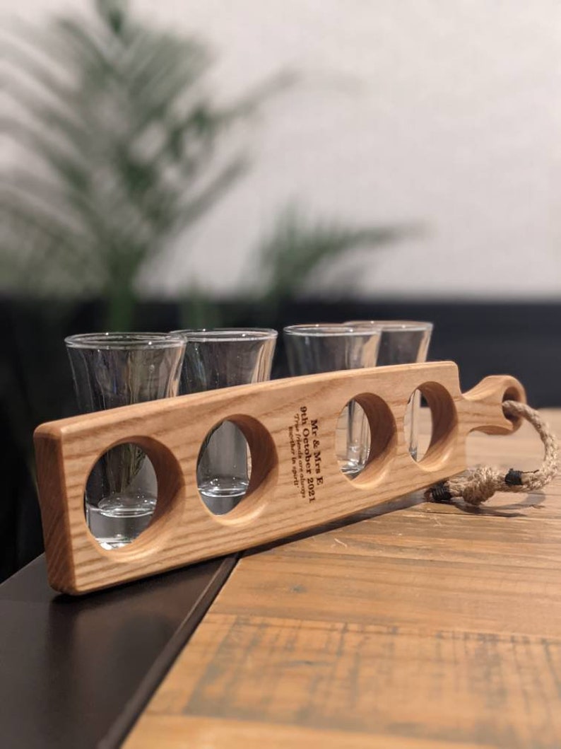 Mini Shot Glass Serving Board Personalised Serving Board | Etsy