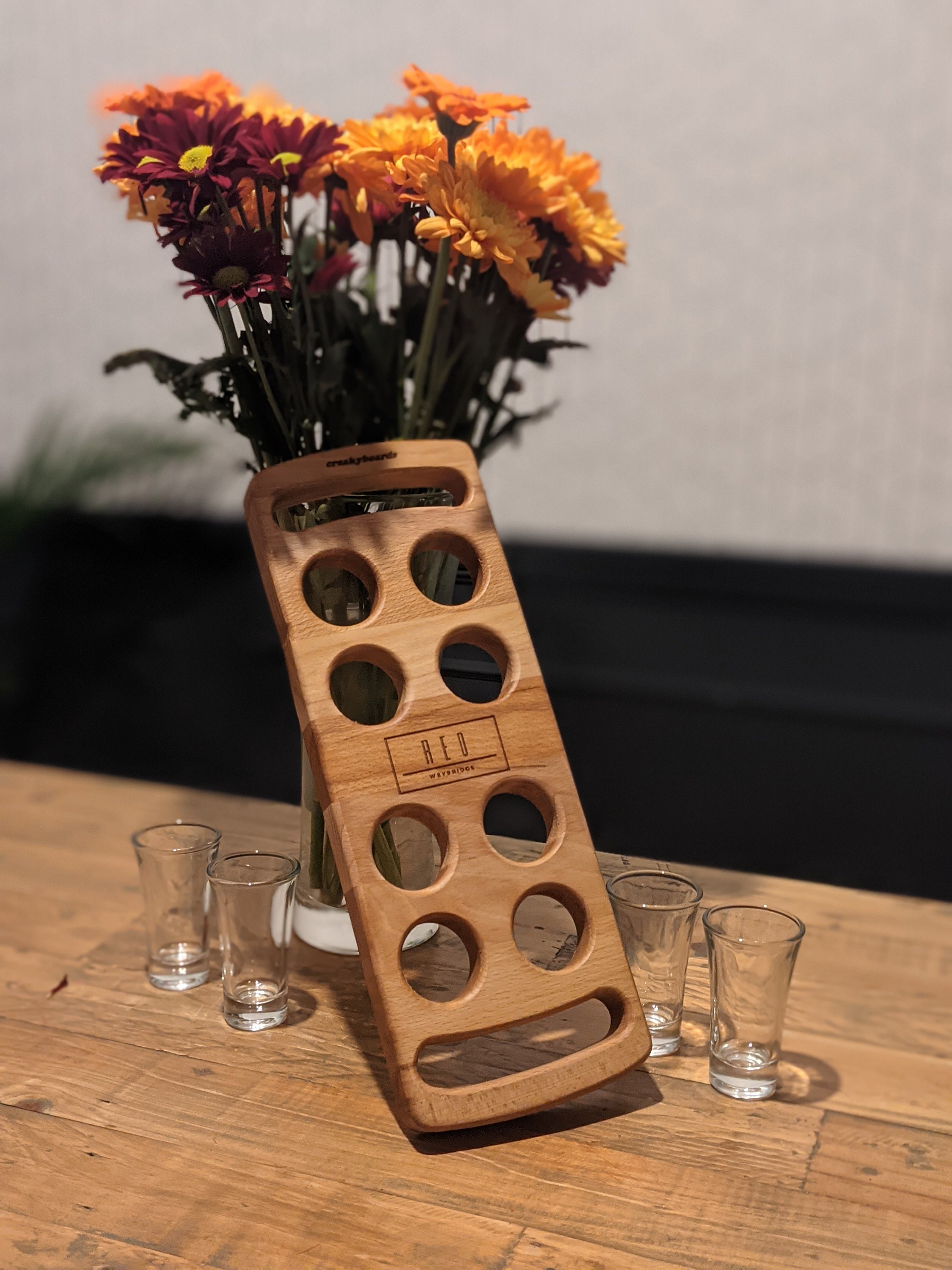 Bespoke Shot Glass Serving Board - Personalised Serving Board - Shot ...