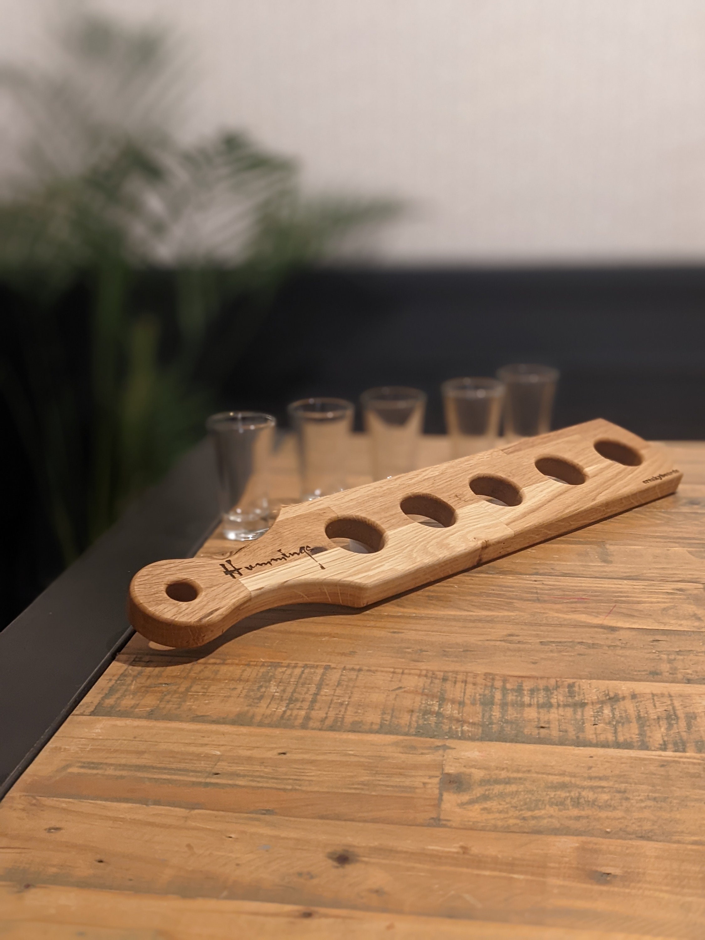 Premium Oak Shot Board With Personalisation - High Quality Handmade ...