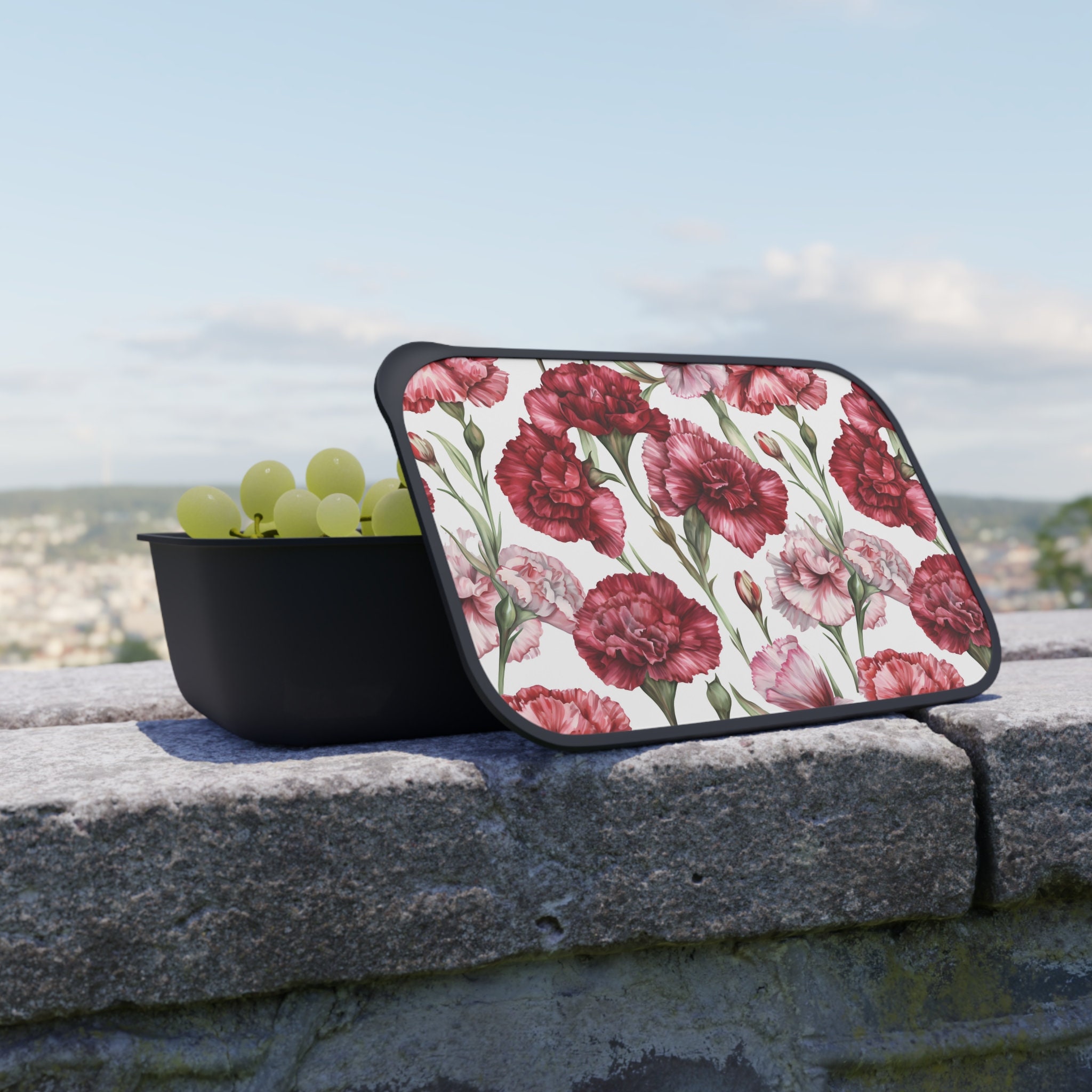 Floral Bento PLA Bento Box with Band and Utensils sold by Evident ...