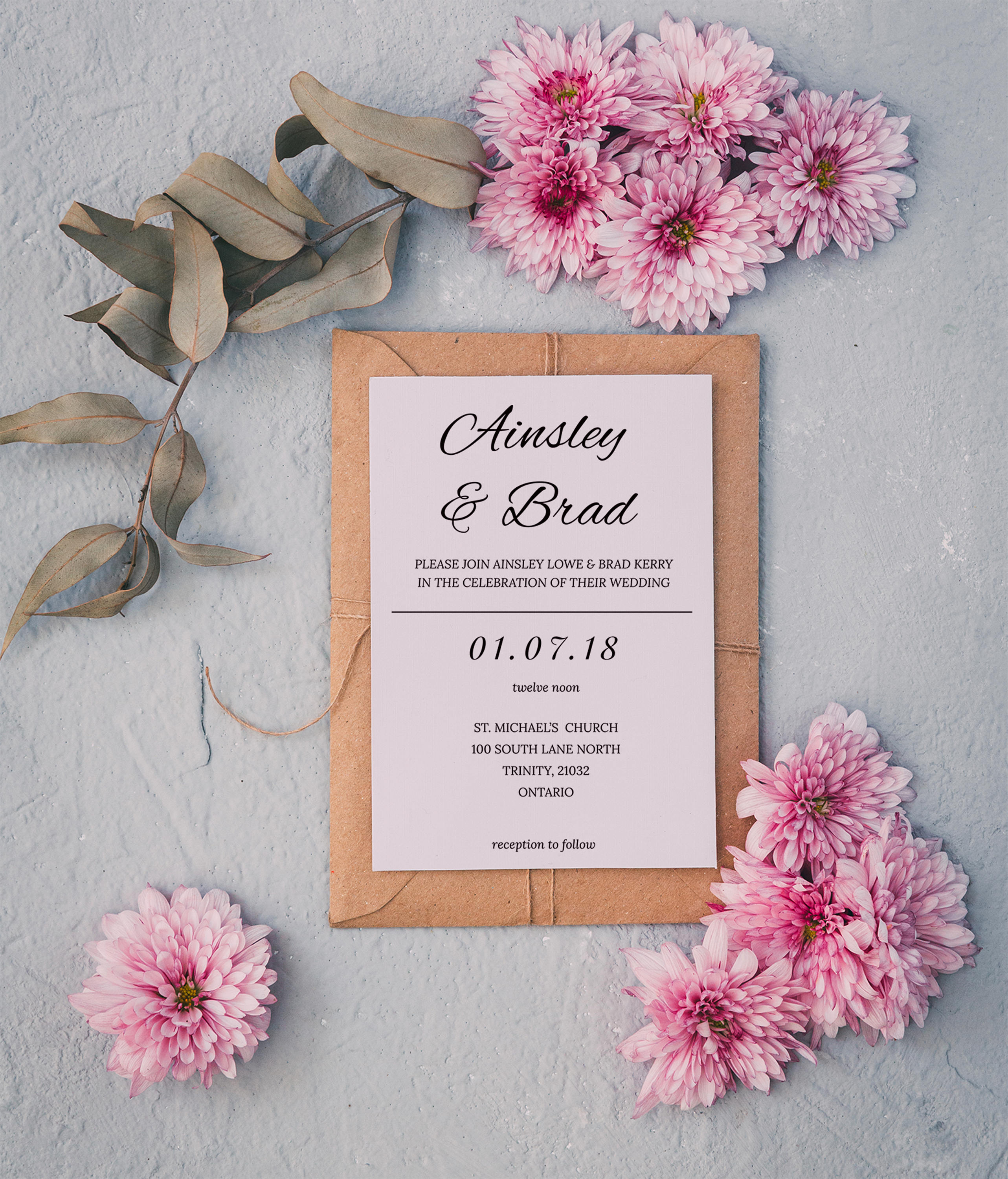 Elegant Wedding Invitation Suite DIGITAL - Etsy