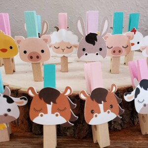 Farm Animal Clothespin Set - Etsy